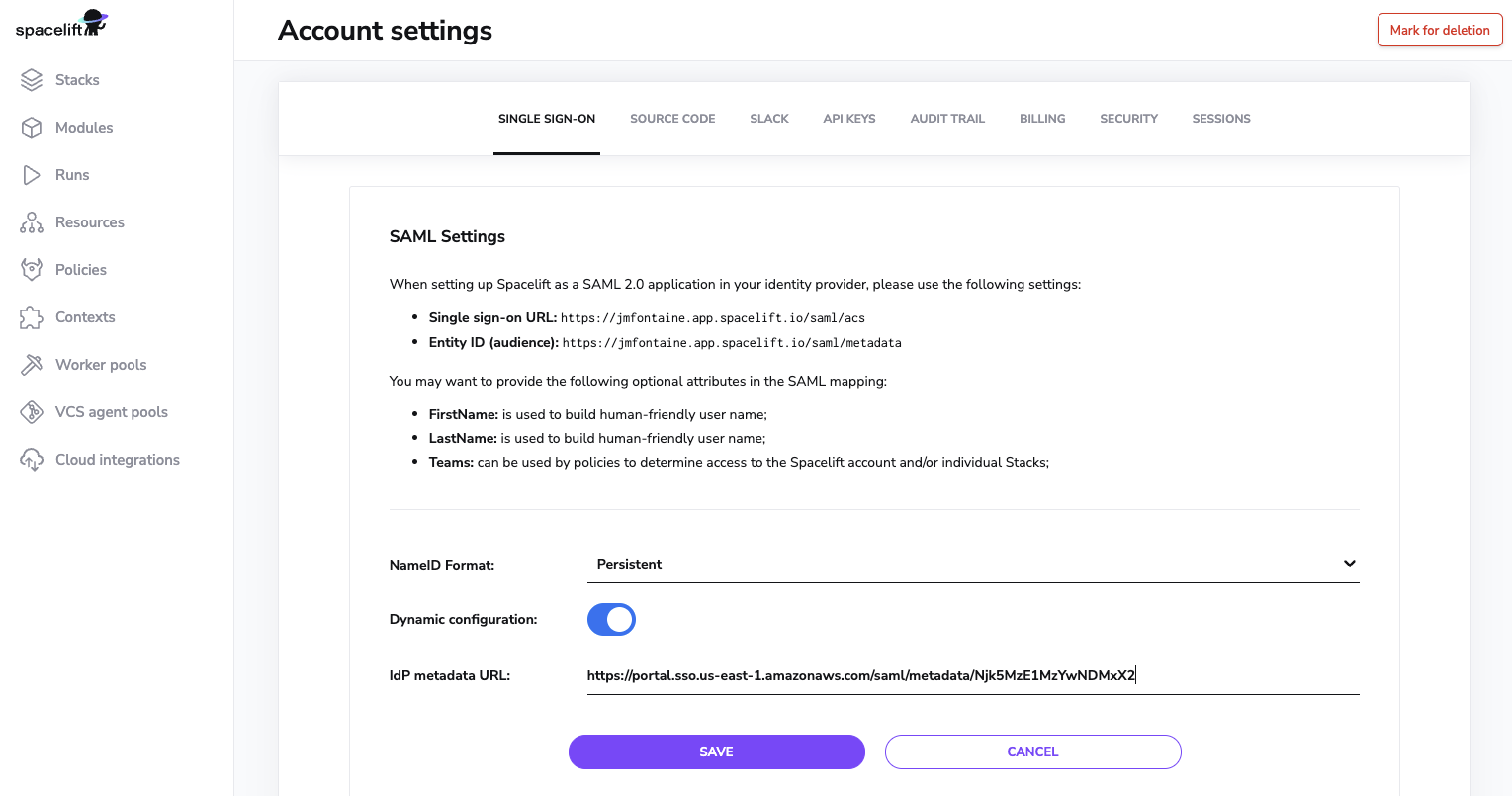 Aws Iam Identity Center Saml Setup Guide Spacelift Documentation